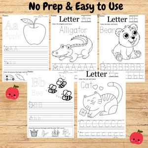 Uppercase Lowercase Letter Tracing Printable Alphabet Coloring ...