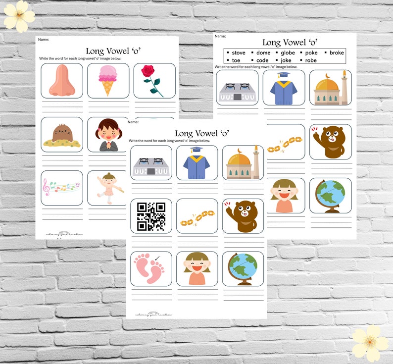 Long Vowel O Worksheets Magic E Phonics Activties Printables for ...