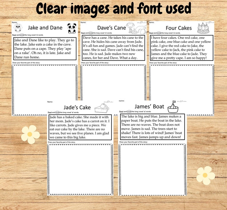 Long Vowel A Magic E Reading Comprehension Worksheets Printable Silent ...