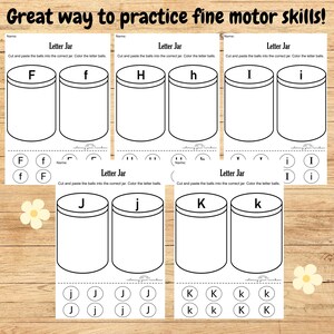 Letter Recognition Cut and Paste Activity Preschool & Kindergarten ...