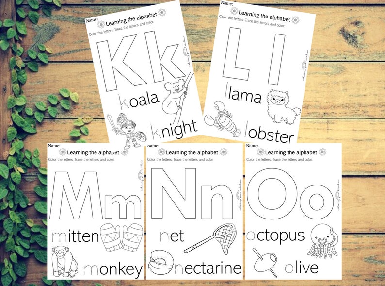 Alphabet Coloring and Letter Tracing Activity for Preschool ...