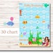 Ocean Potty Training Chart Under the Sea Printable Learning Fish Chart ...