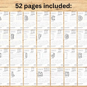 Alphabet Trace and Count Letter Recognition Activity Worksheet L ...