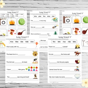 Long Vowel I Worksheet Magic E Phonics Practice Actvities Printables ...