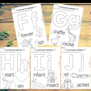 Alphabet Coloring and Letter Tracing Activity for Preschool ...