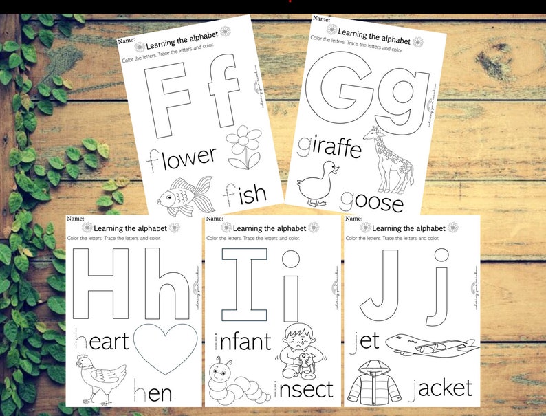 Alphabet Coloring and Letter Tracing Activity for Preschool ...