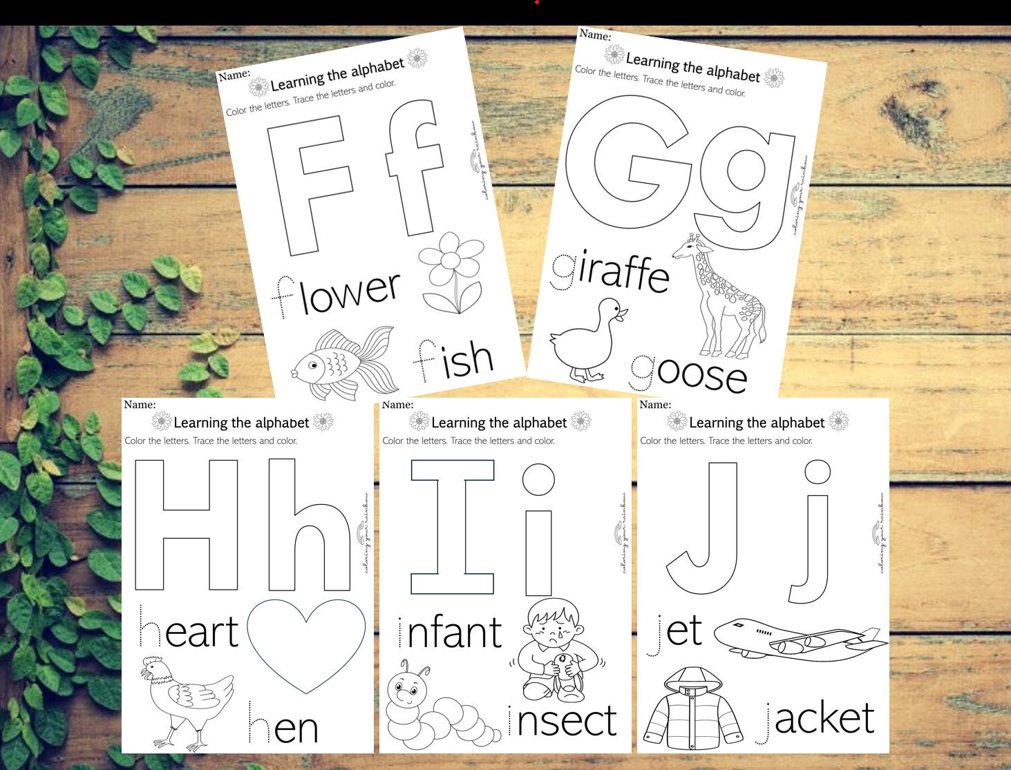 Alphabet Coloring and Letter Tracing Activity for Preschool ...