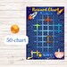 Space Themed Reward Chart L Incentive Positive Behavior Sticker Chart L ...