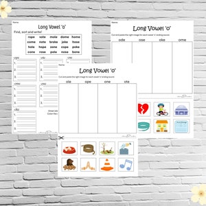 Long Vowel O Worksheets Magic E Phonics Activties Printables for ...