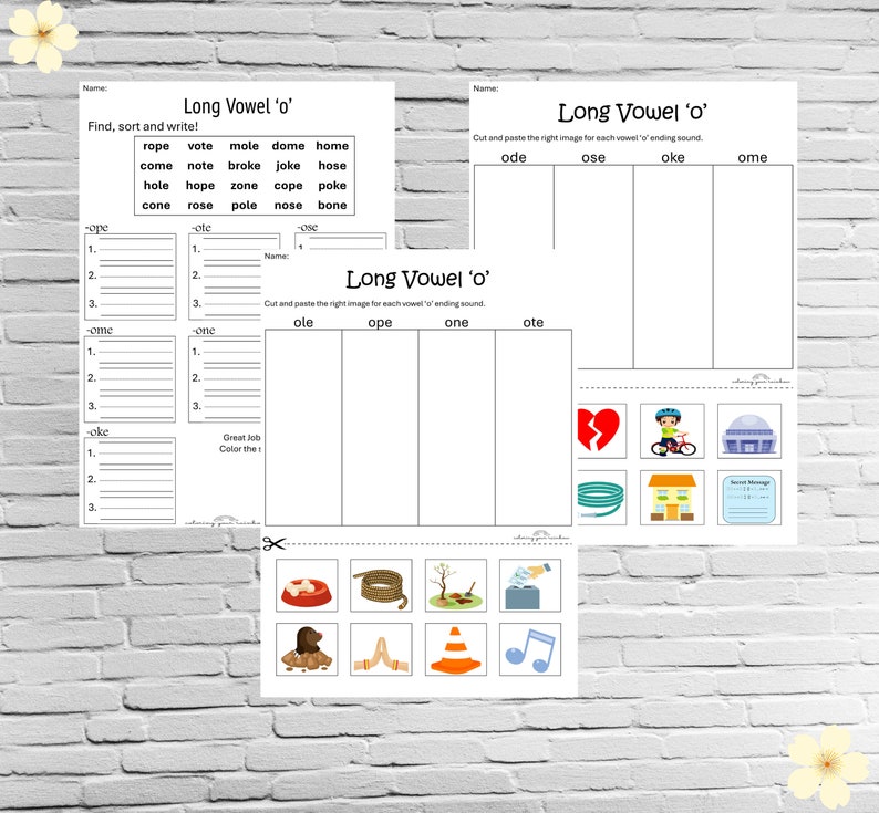 Long Vowel O Worksheets Magic E Phonics Activties Printables for ...