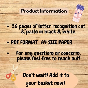 Letter Recognition Cut and Paste Activity Preschool & Kindergarten ...