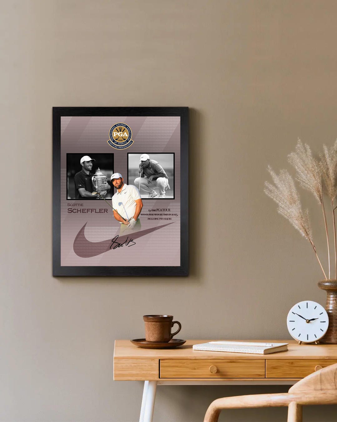 Scottie Scheffler Golf Poster | Modern PGA Wall Art | Golf Sports Print ...