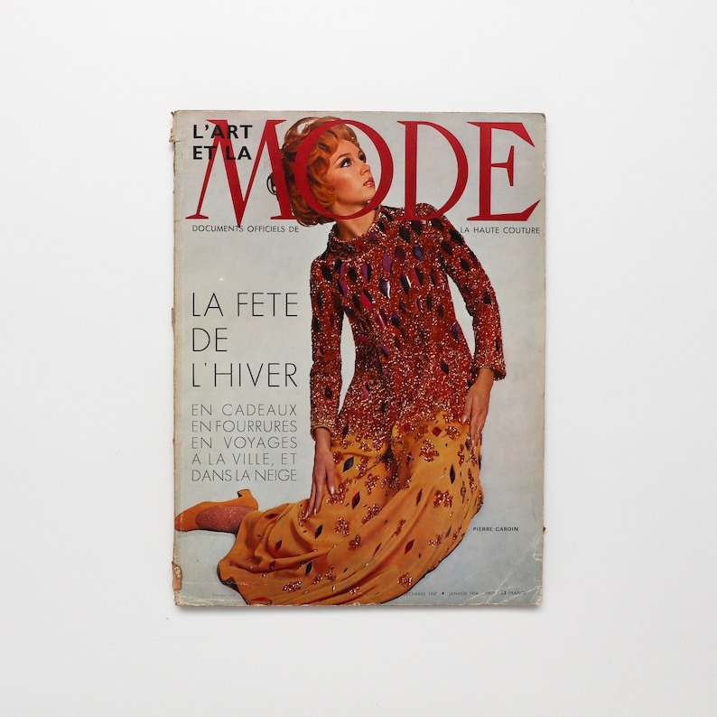 L'art Et La Mode, December 1967 - Vintage Fashion Magazine, Coffee ...