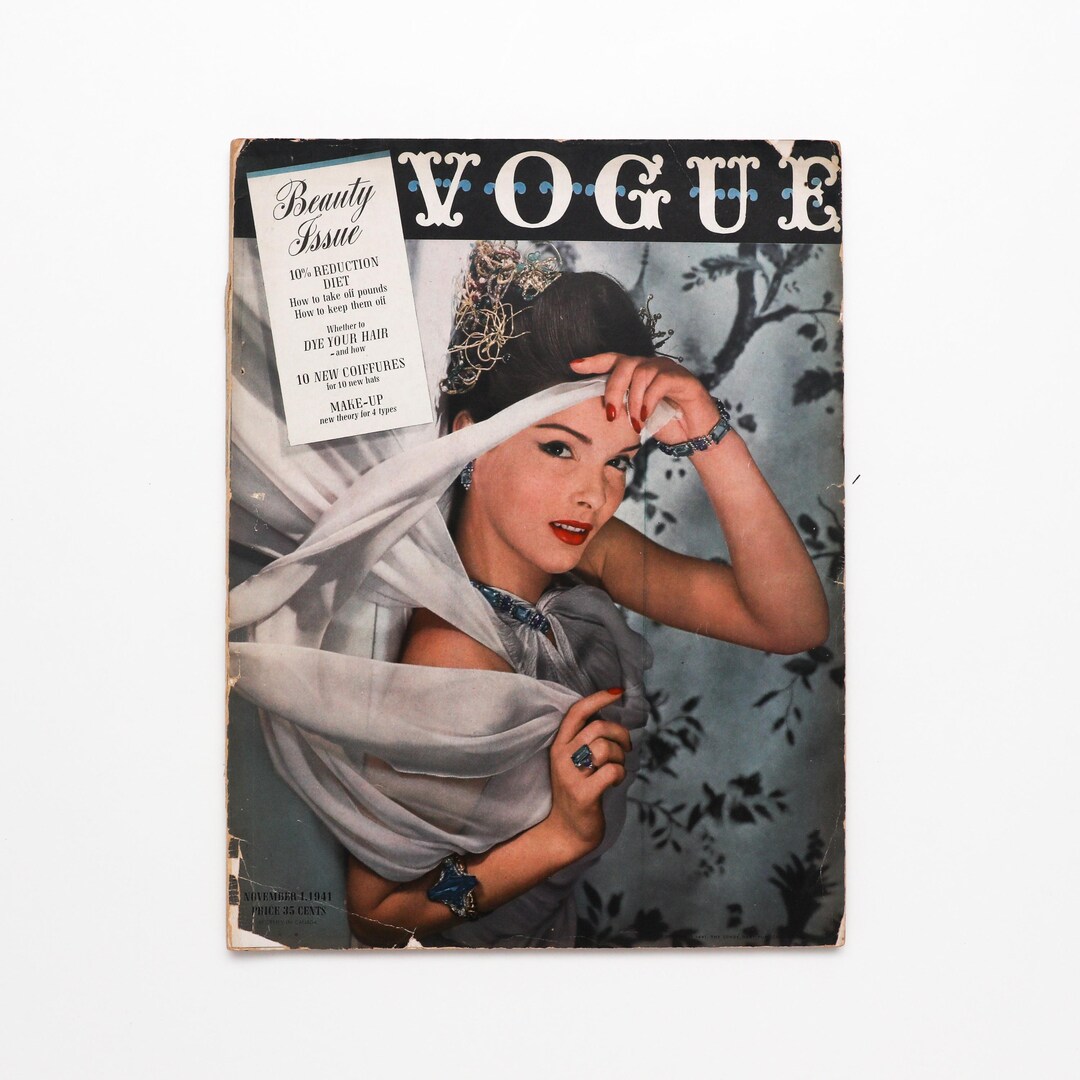 Vintage Fashion Magazine, November 1941 - Coffee Table Book, Table ...