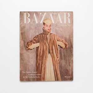 Harper's Bazaar, November 1954 - Vintage Fashion Magazine, Coffee Table ...