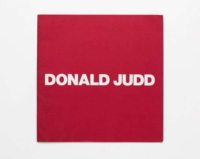 Donald Judd - Vintage Coffee Table Book, MCM Decor, Apartment Decor ...