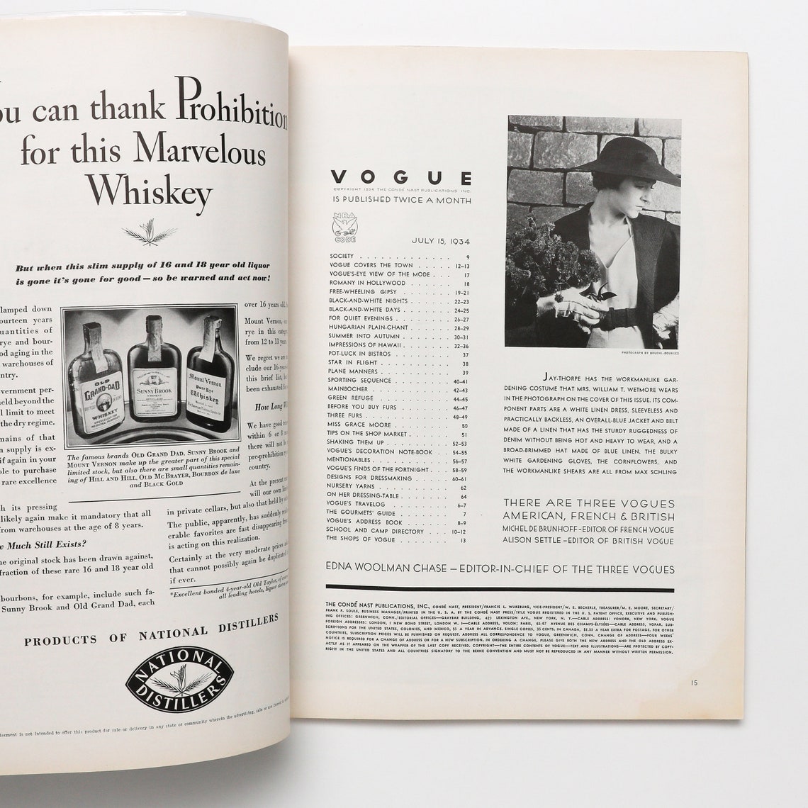 Vintage Fashion Magazine, July 1934 - Coffee Table Book, Table Decor ...