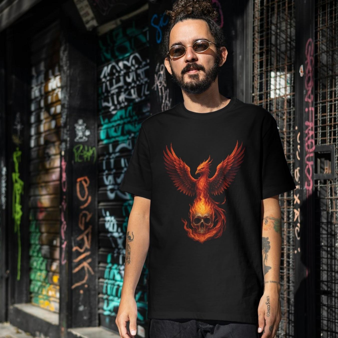 Phoenix Skull Clipart | Firebird Fantasy Art JPEG Sublimation Graphic ...