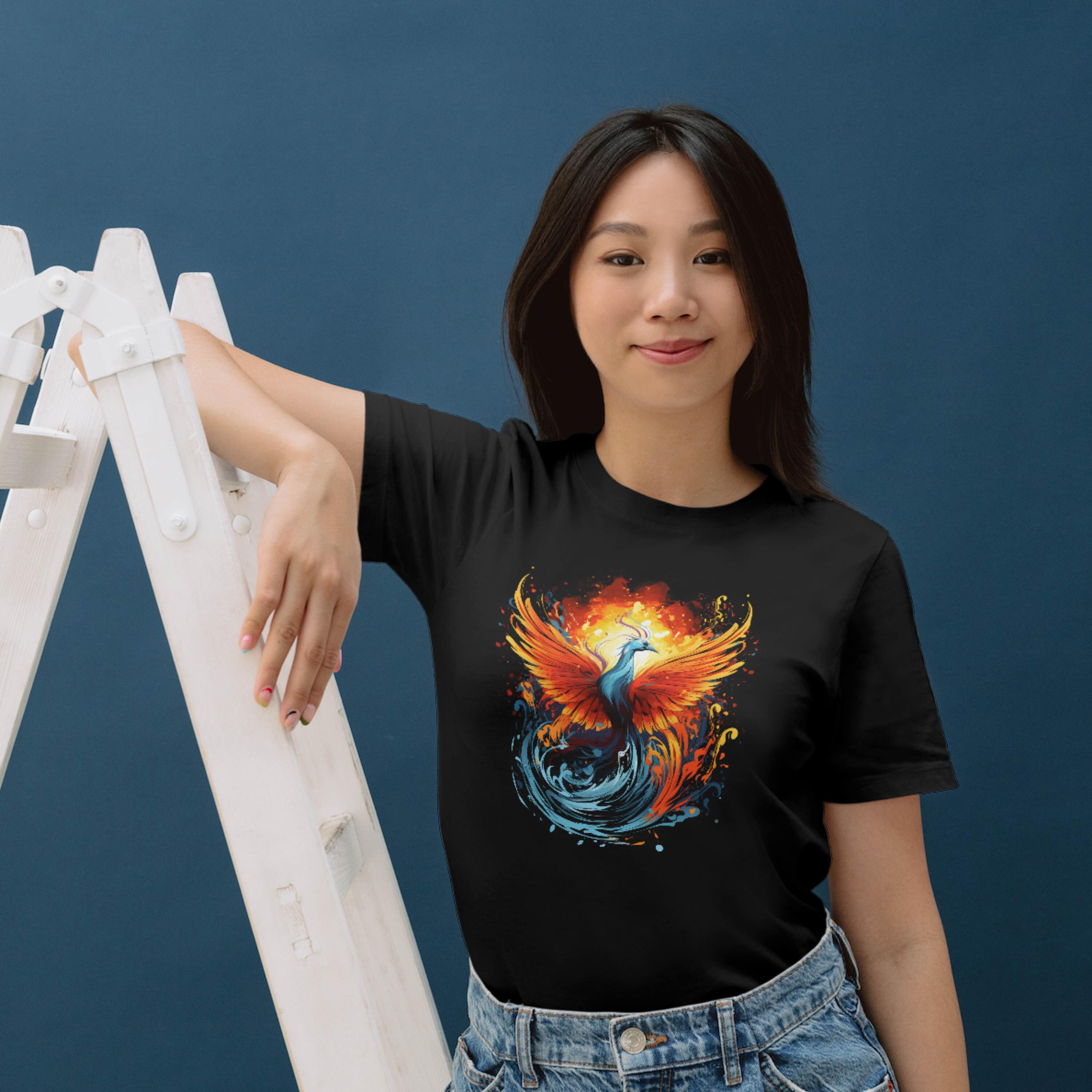 Design Elements Phoenix Bird , Background the 4 Elements: Earth, Water ...