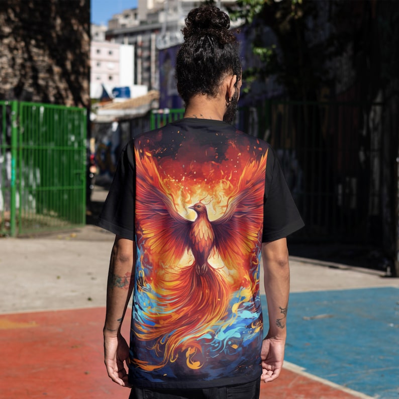 Design Elements Phoenix Bird , Background the 4 Elements: Earth, Water ...