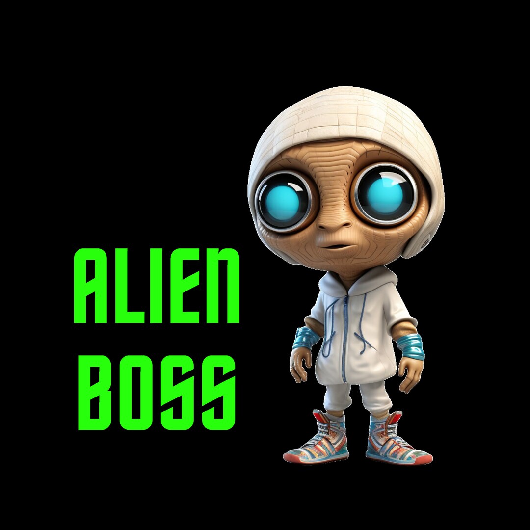Alien Boss Alien Hip-hop Digital File Cutting Transparent - Etsy
