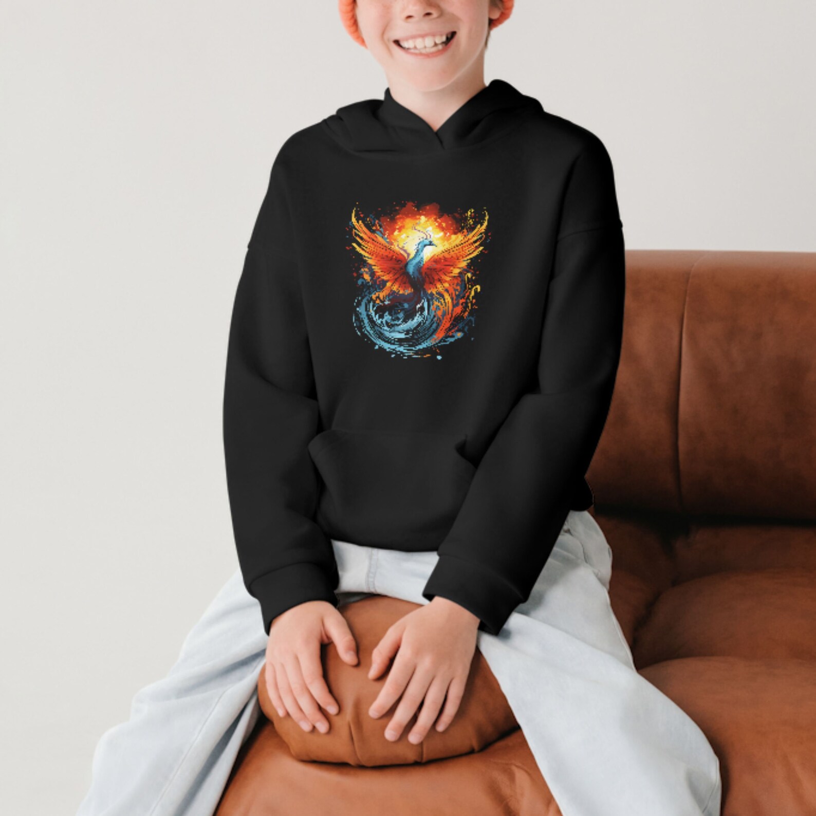 Design Elements Phoenix Bird , Background the 4 Elements: Earth, Water ...