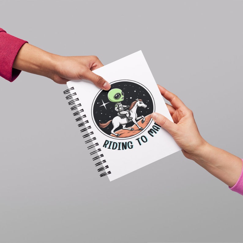 Alien Big Head Riding Horse Clip Art Cartoon Riding to Mars - Etsy