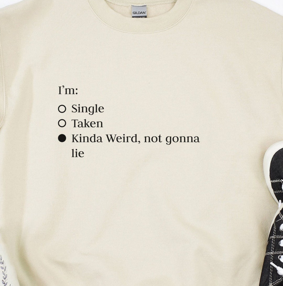 Weirdo T-shirt: Sarcastic Introvert Tee - 'i'm Kinda Weird' - Etsy