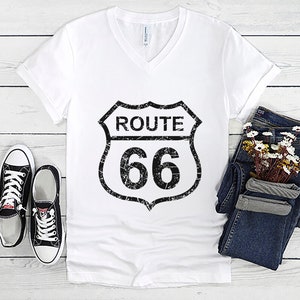 Vintage Style Iconic Route 66 Tee - Nostalgic Highway Sign Design ...