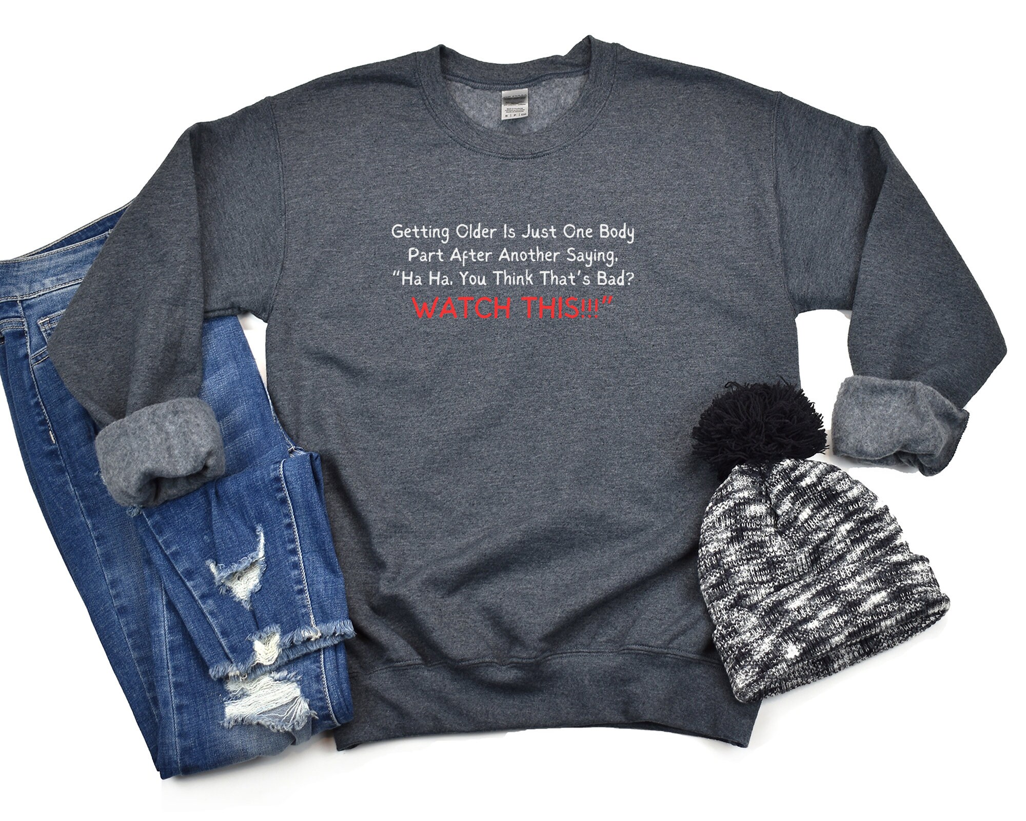 Funny Aging T-shirt: Getting Older Body Parts Humor Tee - Etsy