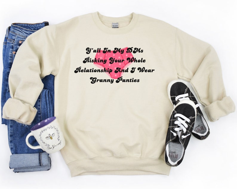 Cheeky Granny Panties Shirt, Witty Relationship Joke Top, Casual Wear ...