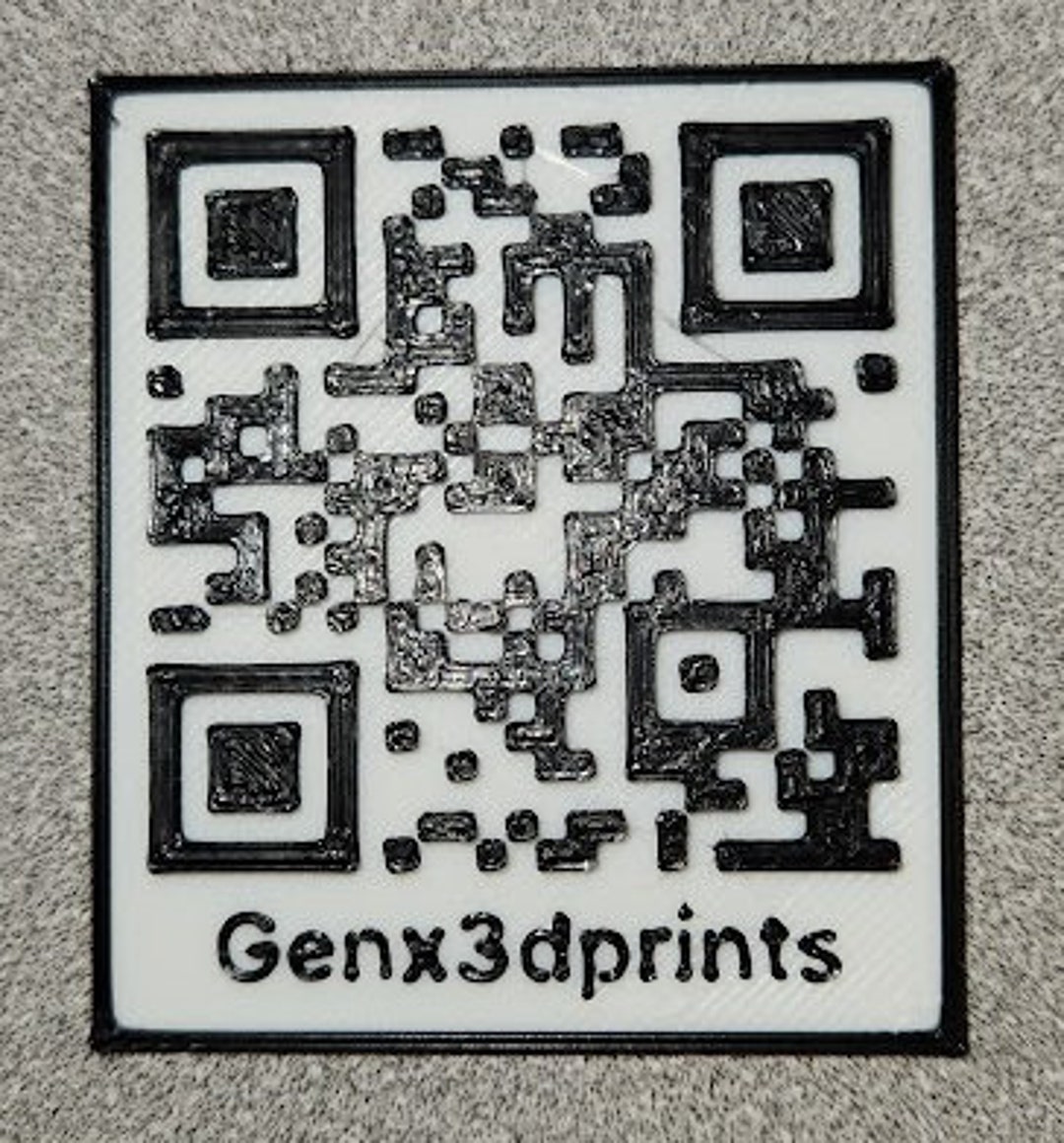 Custom 3d Printed Qr Codes Etsy
