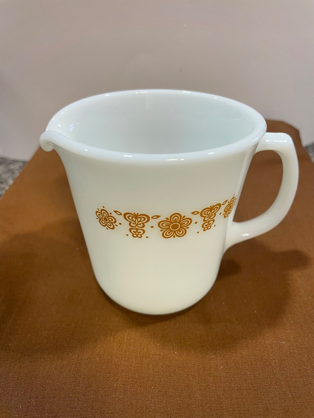 MCM PYREX Butterfly Gold Creamer - Etsy