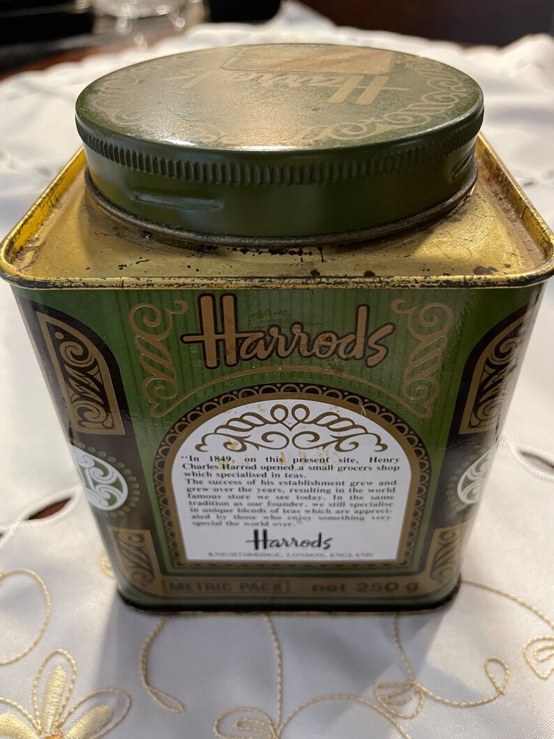 Classic Vintage Harrods English Tea Tin - Etsy
