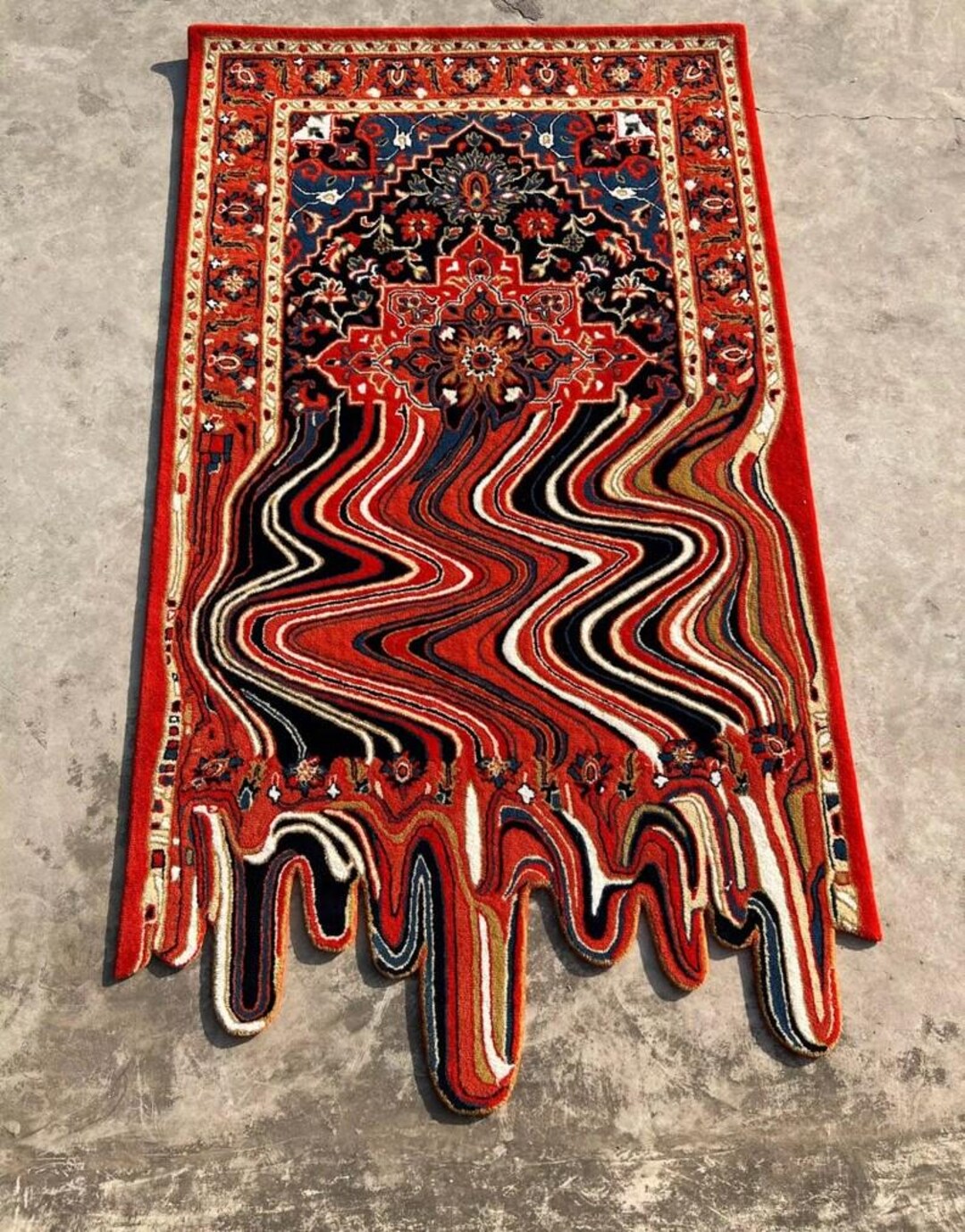 4x6 Persian Melting Tufted Rug, Hand Tufted Melting Rug, Luxury Area ...