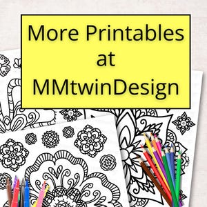 Coloring Page Printable Bookmarks Instant Download Color Your Own ...