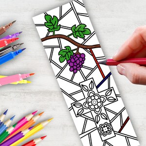 Cross Coloring Bookmarks: Sunday School Activity (digital Download) - Etsy