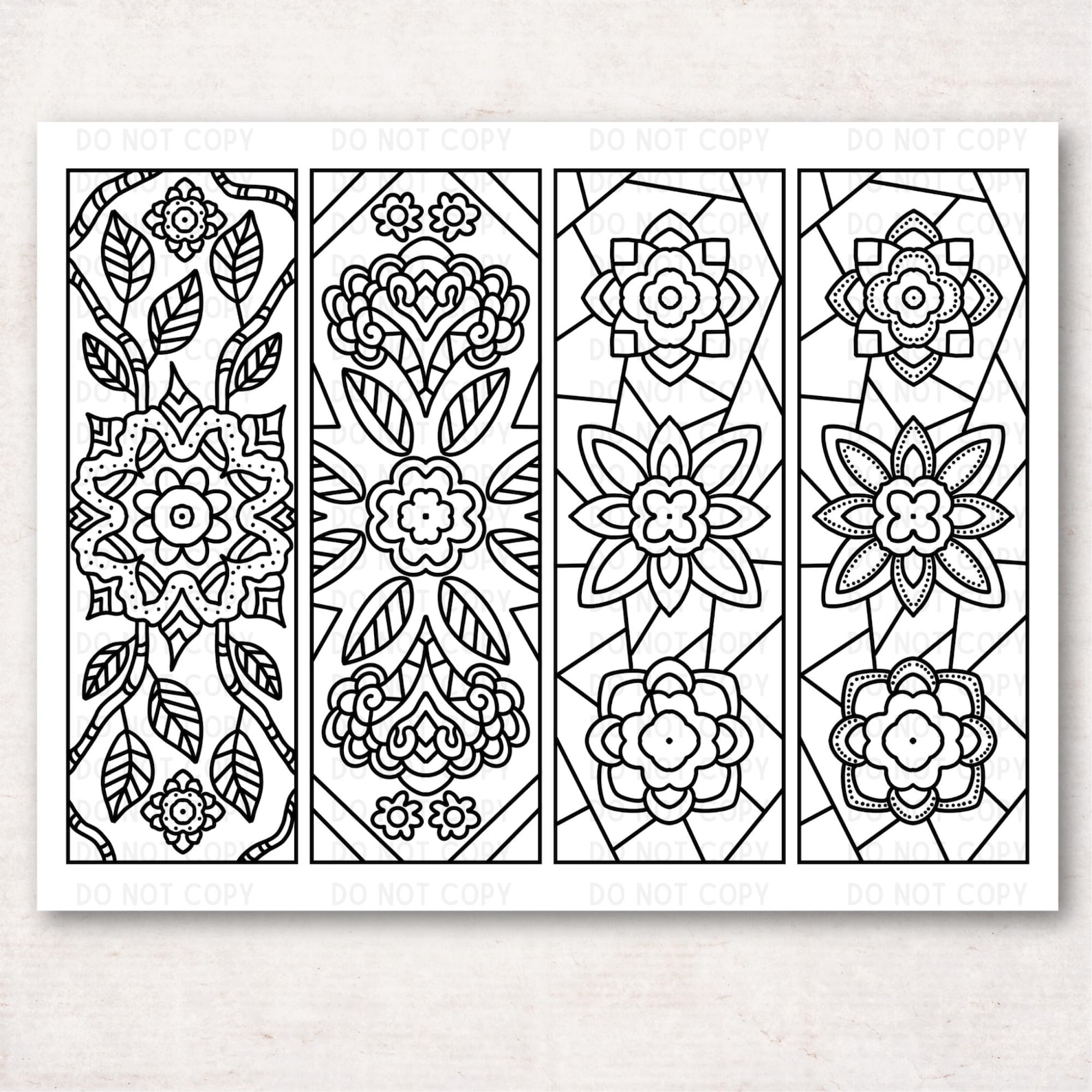 Printable Bookmarks Coloring Page Instant Download DYI Color Your Own ...
