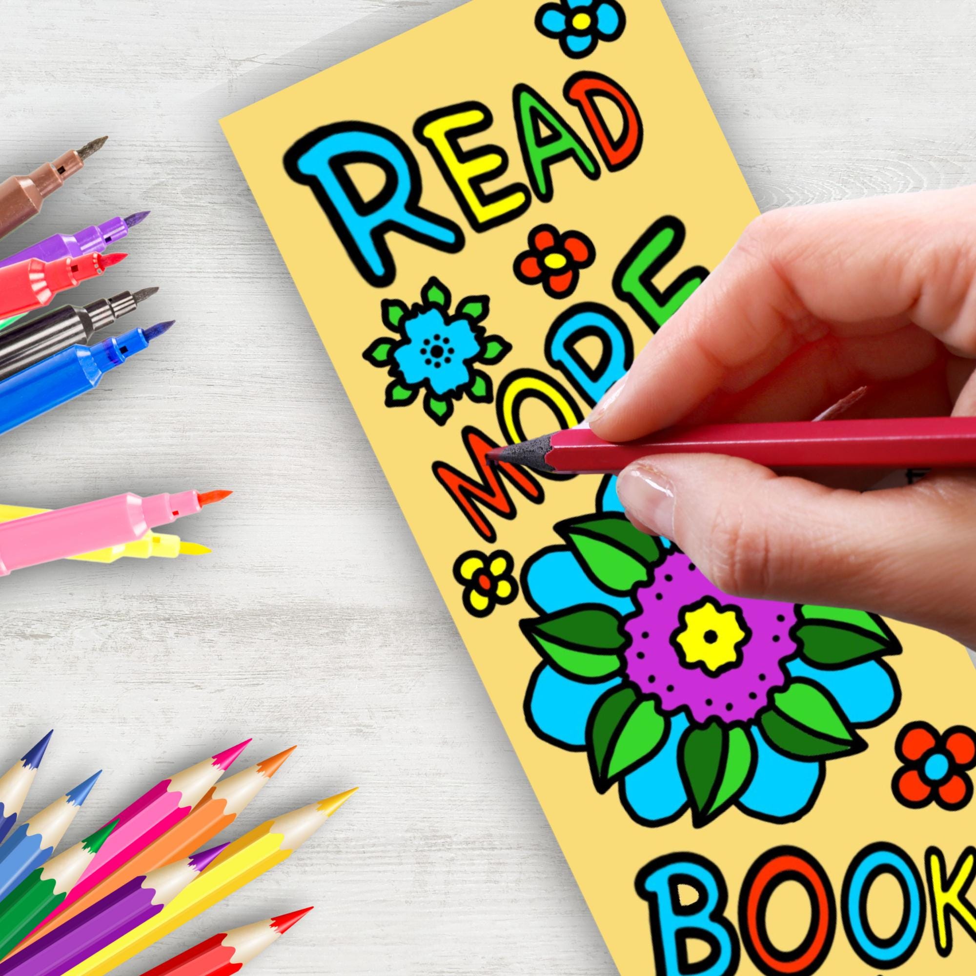 Printable Bookmarks Coloring Page Instant Download DYI Color Your Own ...