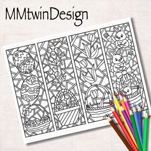 Printable Easter Egg Bookmarks Instant Download DYI Color Your Own ...