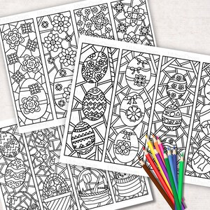 Printable Easter Egg Bookmarks Instant Download DYI Color Your Own ...