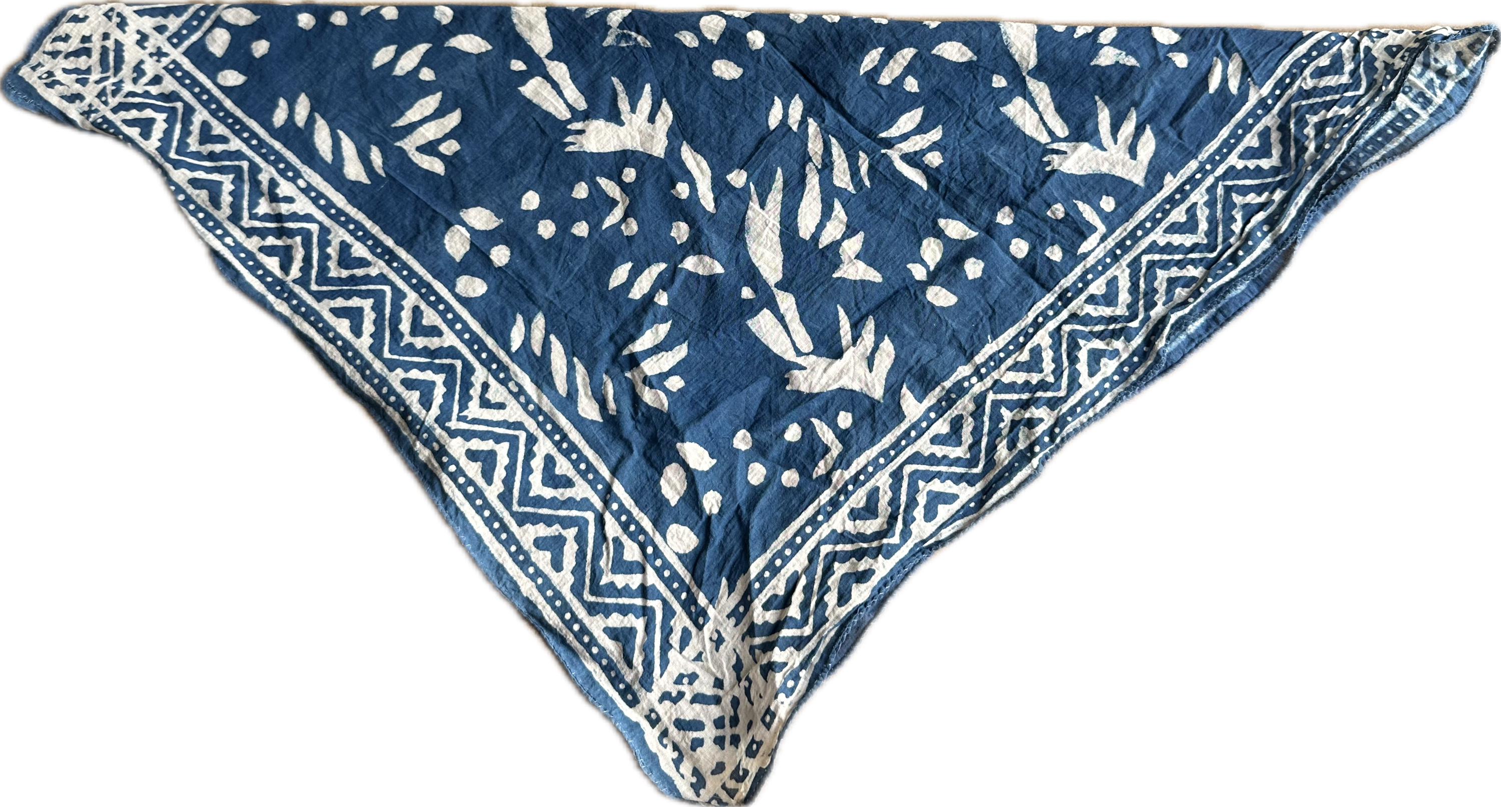 Blue Hand Block Print Best Bandana Organic Mud Print Cotton Bandanas ...