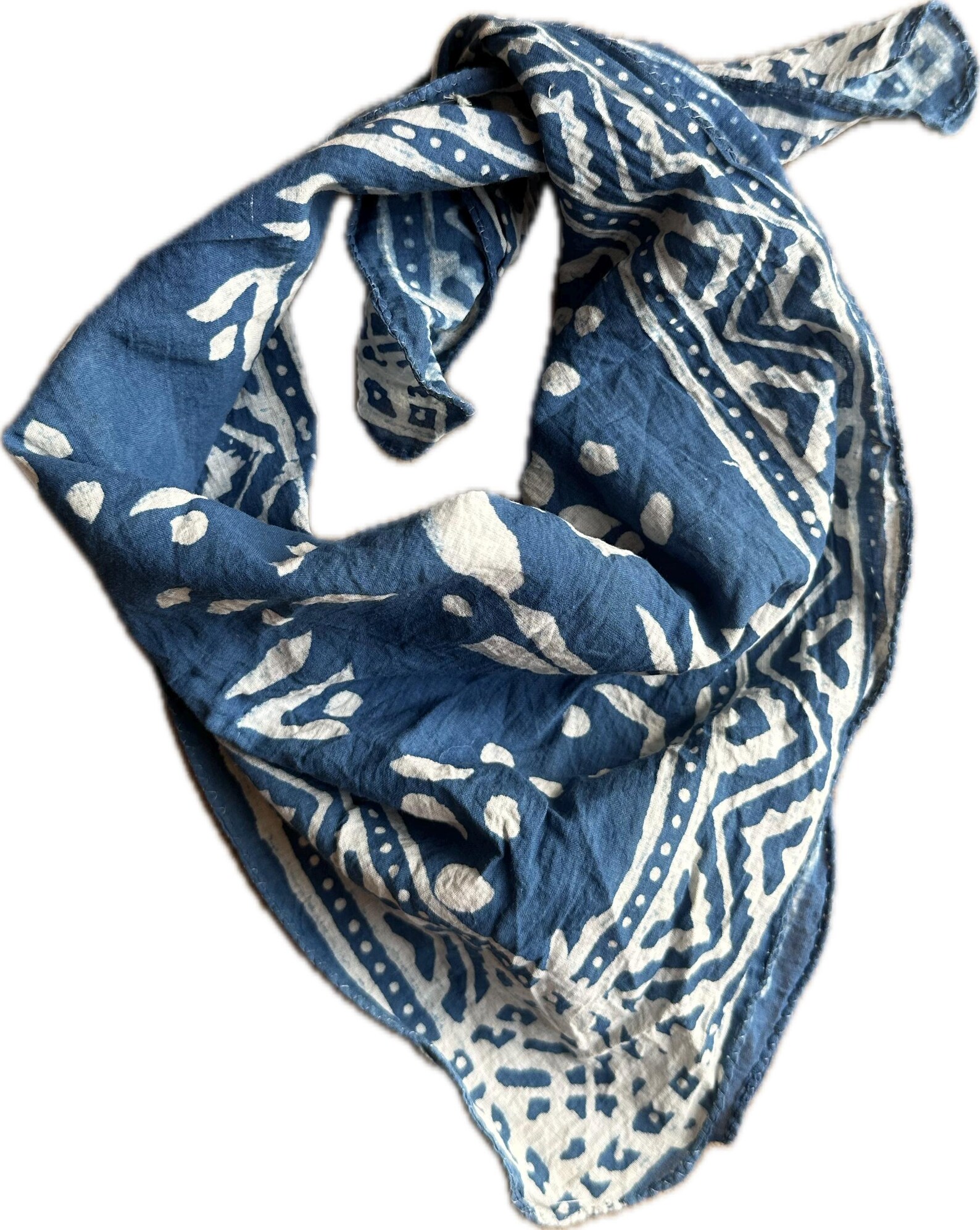 Blue Hand Block Print Best Bandana Organic Mud Print Cotton Bandanas ...