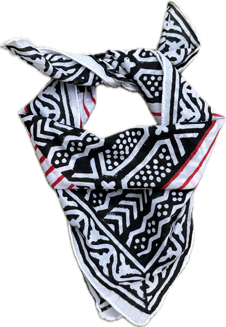 100% Cotton Bandanas, Bohemian Style Cotton Neck Scarf, Boho Soft ...