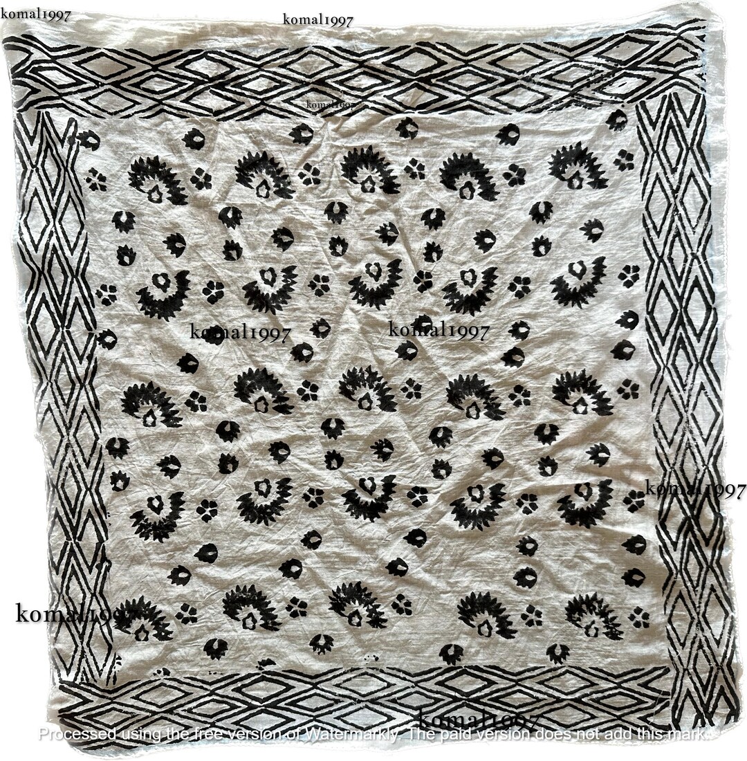 Boho Style Bandana | Floral Print Scarf for Neck, Head & Pets Cotton ...