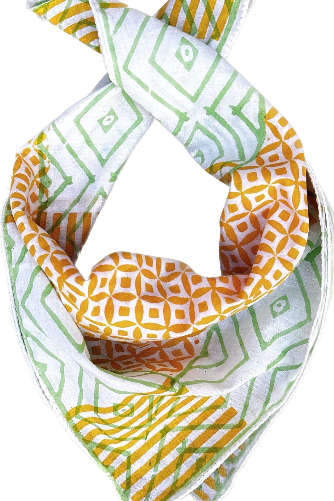 Hand Block Print Bandana,rock Bandana, Vintage Bandana, , Paisley ...