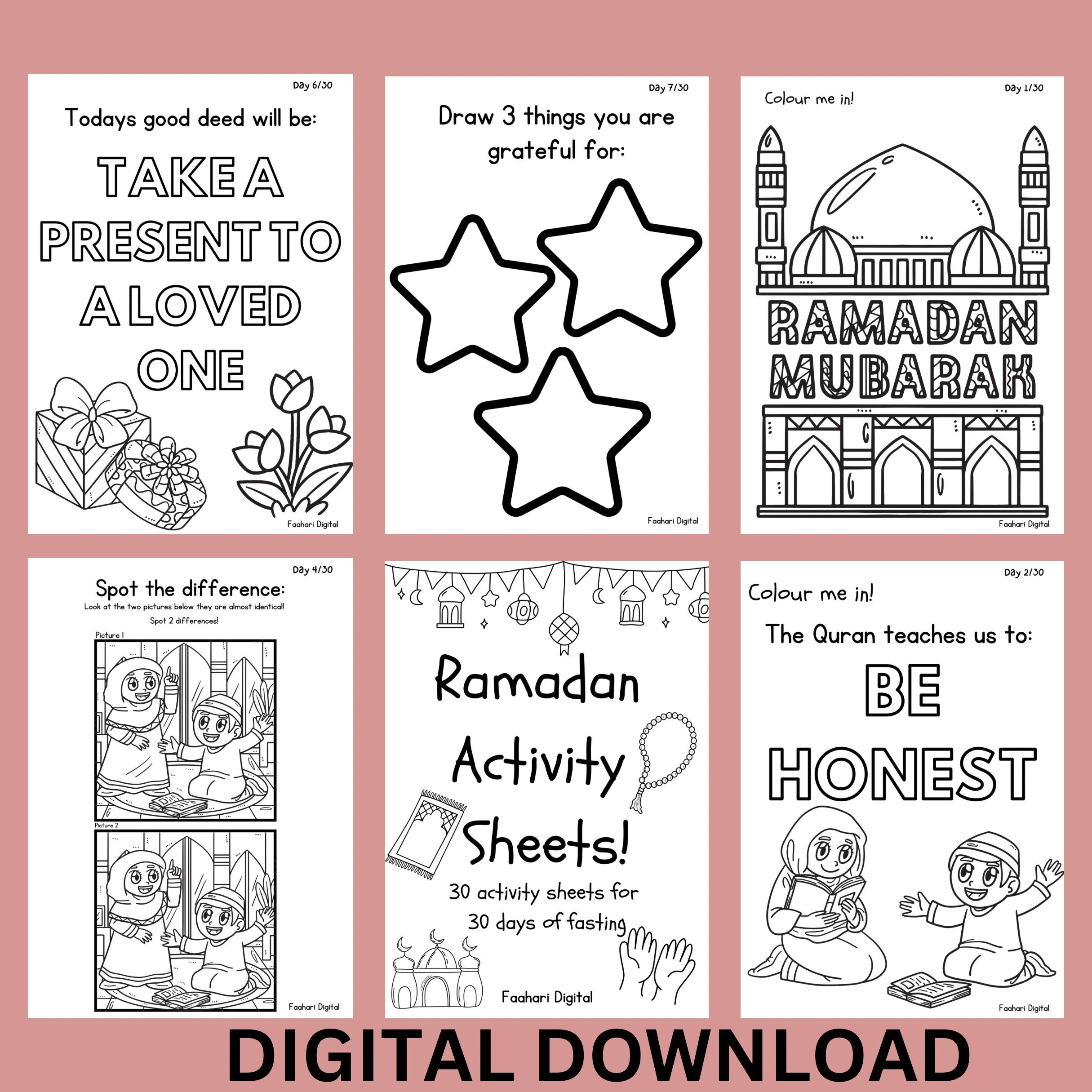 Ramadan Activity Sheets | Muslim Child | Activities for Fasting ...