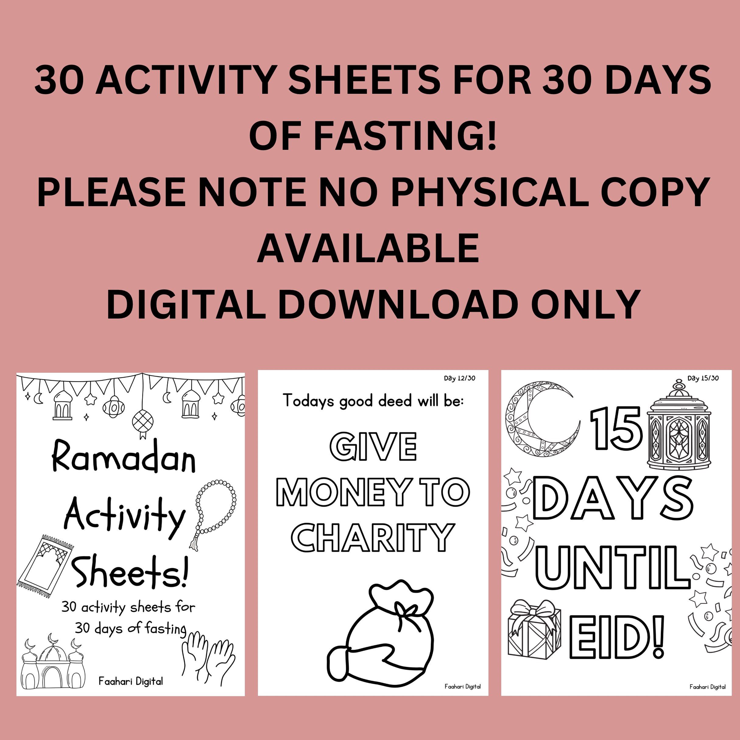 Ramadan Activity Sheets | Muslim Child | Activities for Fasting ...