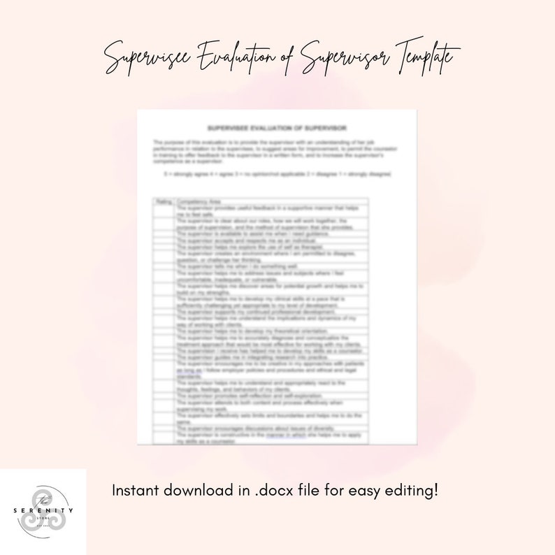 Clinical Supervision Form Bundle - Etsy