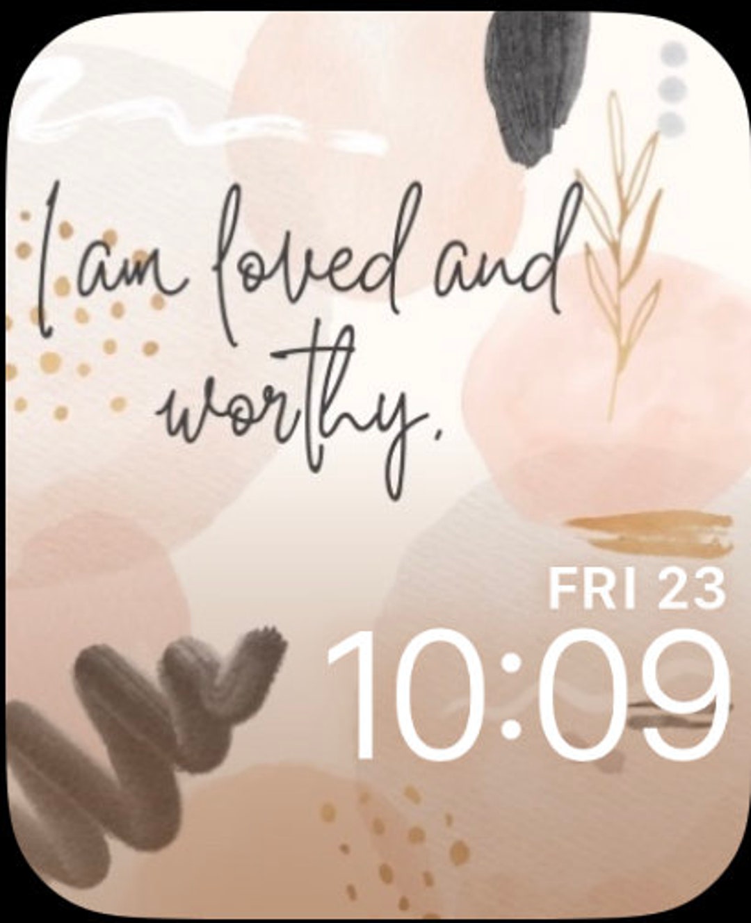 Positive Affirmation Apple Watch Face: Loved and Worthy - Etsy